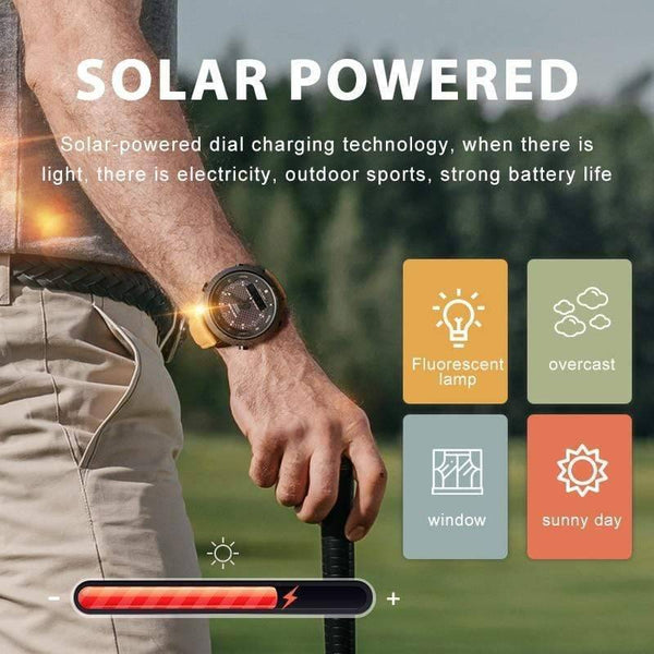 Eco-Friendly Solar-Powered Digital Compass Watch for Outdoor Adventures ...