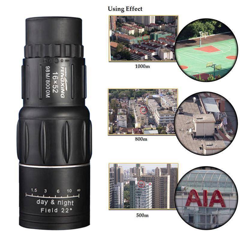 16 x 52 Super Clear Dual Focus Zoom Monocular Spotting Scope – Survival ...